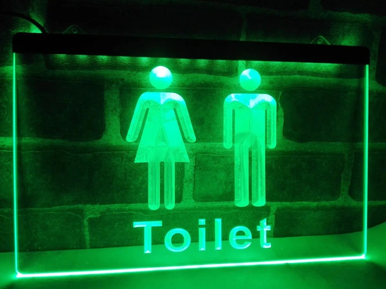Men Women Male Female Toilet Restroom Washroom Sign Light RGB Multi ...
