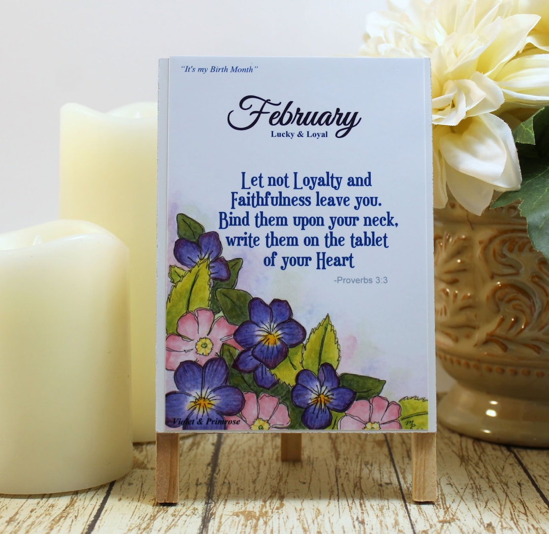 FEBRUARY RELIGIOUS #AC1 - Lucky & Loyal, Bible Verse, Birthday Month ...