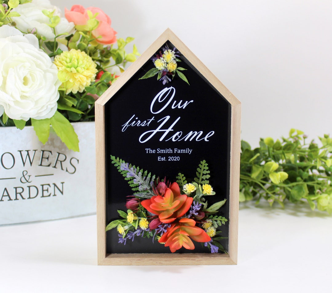 Custom Our First Home Sign, House Warming Gift, Home Decor, House ...
