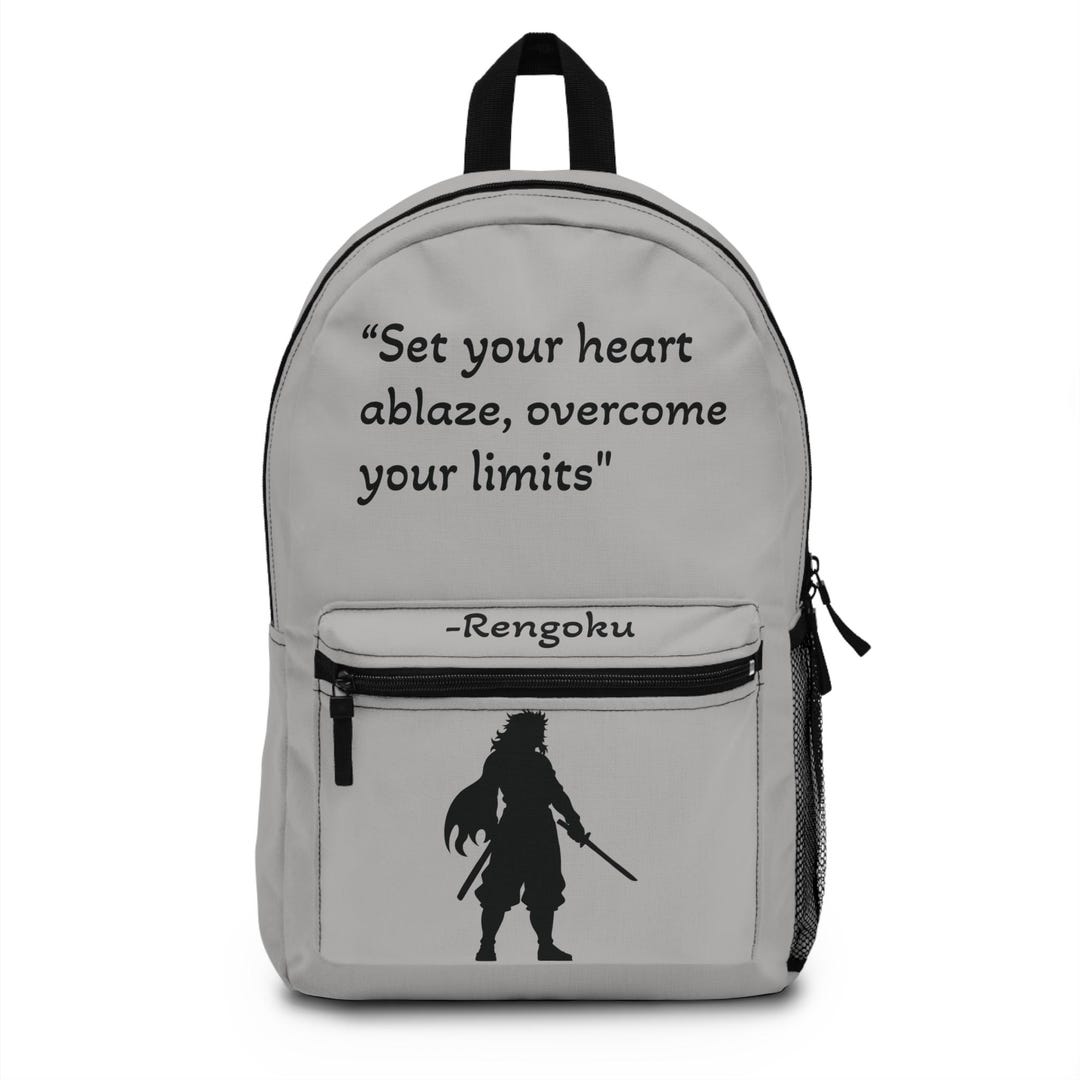 Rengoku Demon Slayer Design, School Bag, Travel Backpack, Anime Gear ...