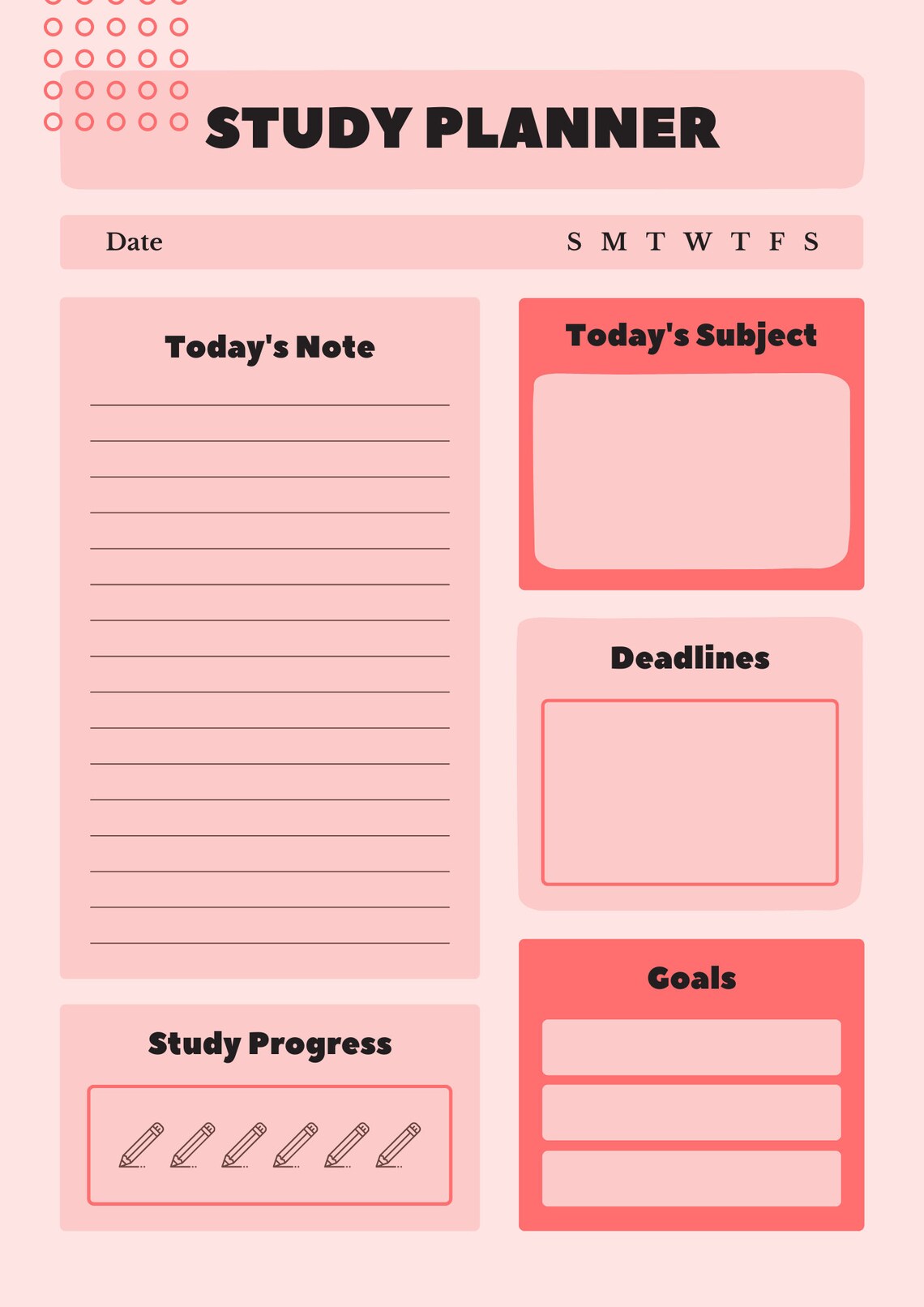 Study Planner, Student Study Planner, Study Planner Printable, Daily ...