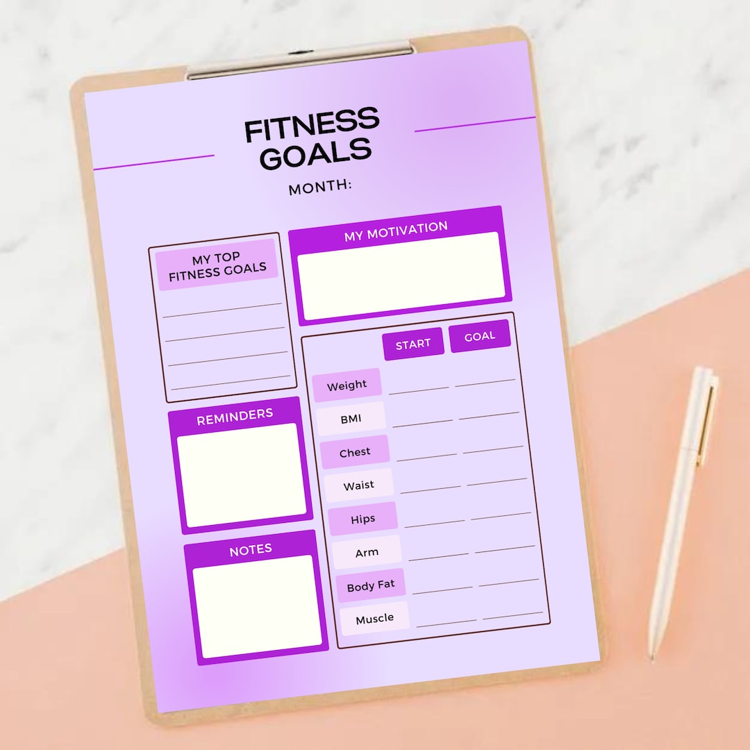 Fitness Planner, Workout Planner, Weight Loss Tracker, Fitness Tracker ...