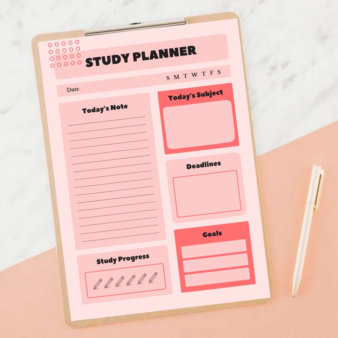 Study Planner, Student Study Planner, Study Planner Printable, Daily ...
