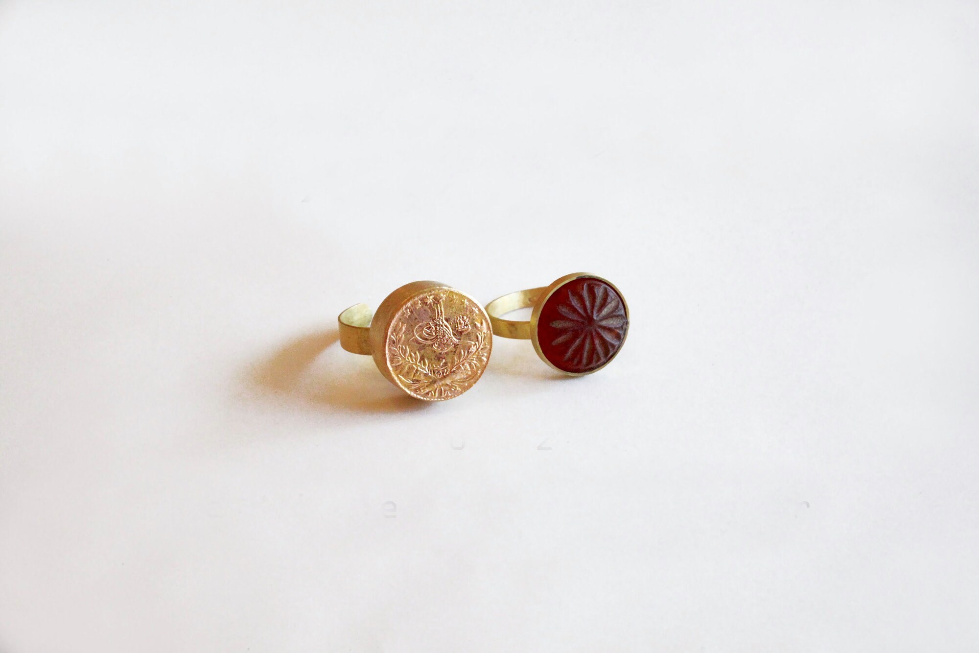 18k Gold Signet Ring With Ottoman Stamp Calligraphy. Islamic Jewelry ...
