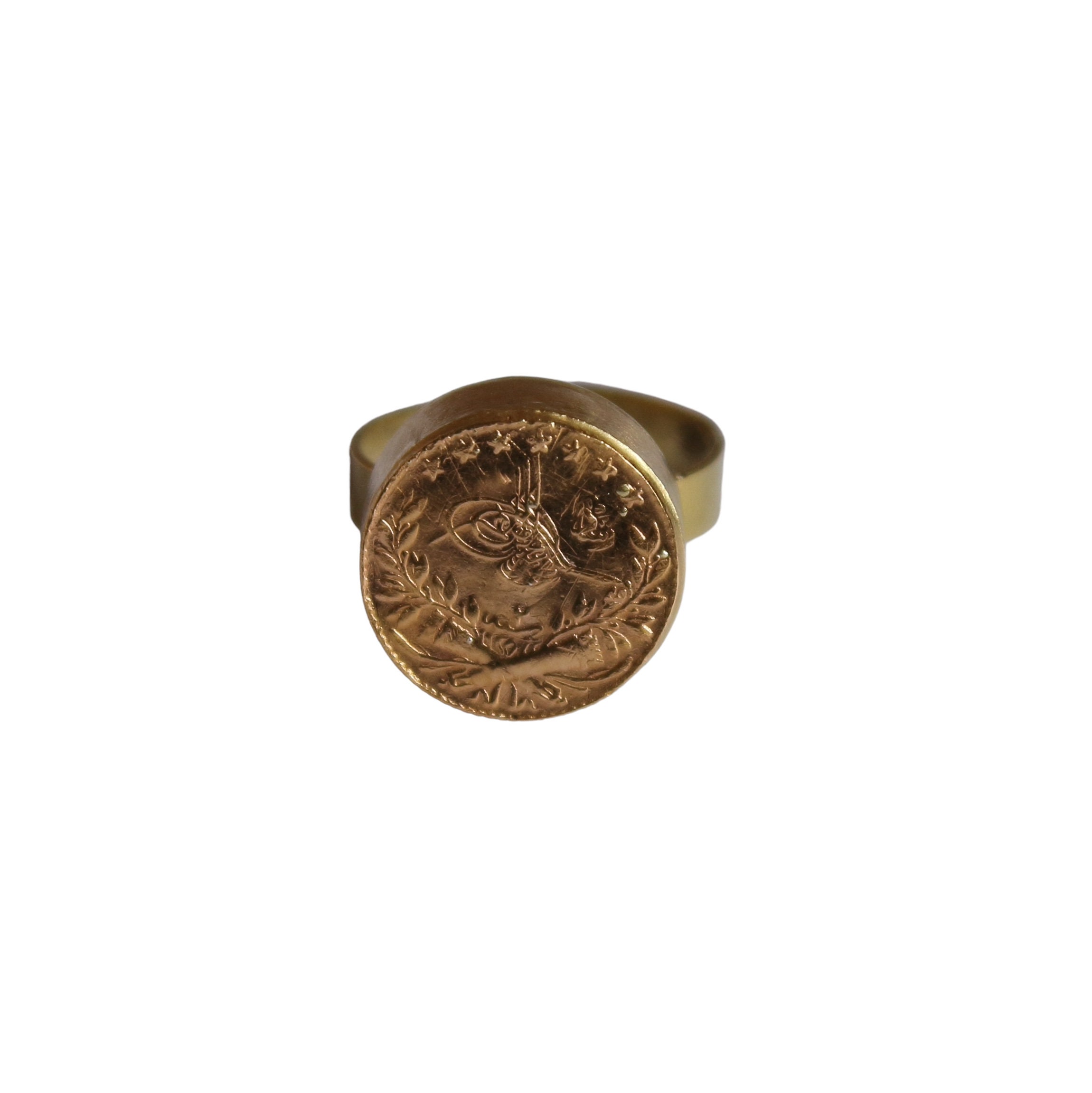 18k Gold Signet Ring With Ottoman Stamp Calligraphy. Islamic Jewelry ...