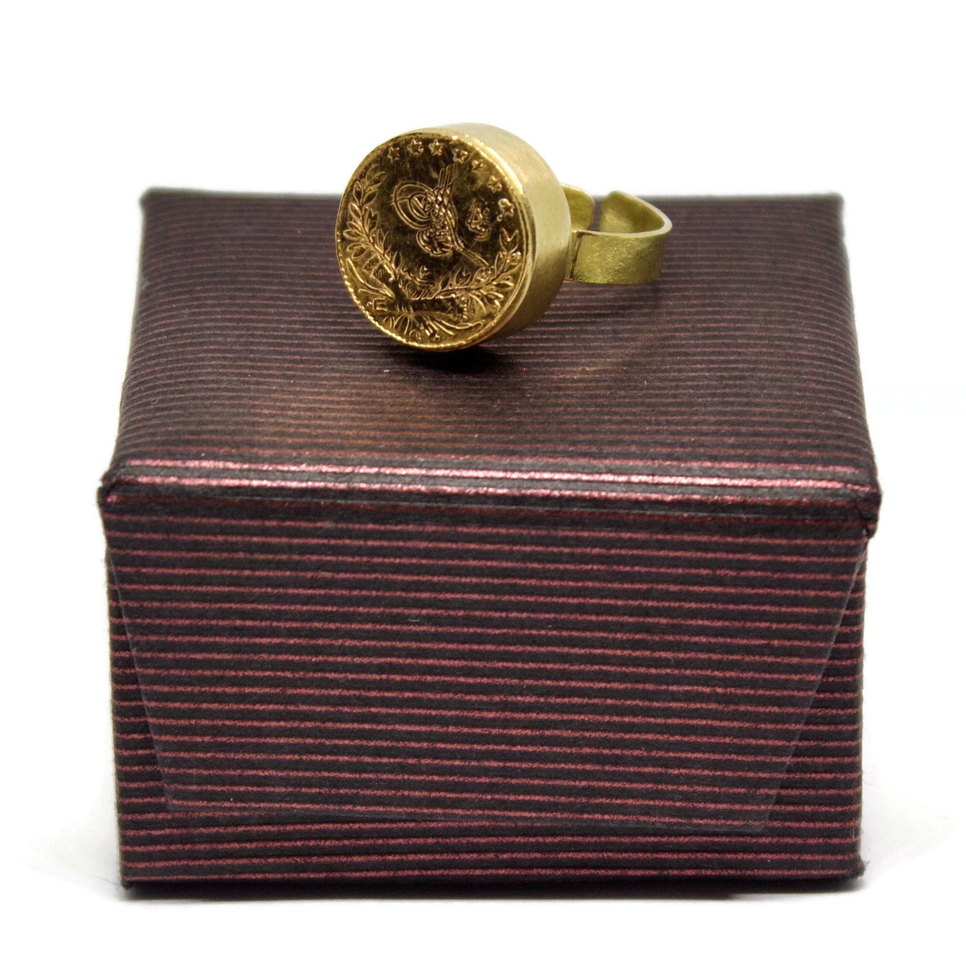 18k Gold Signet Ring With Ottoman Stamp Calligraphy. Islamic Jewelry ...