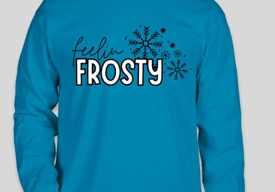 Feelin' Frosty SVG & PNG Digital Download – Winter Holiday Snowman ...