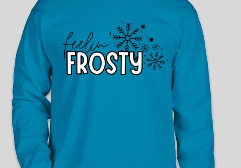 Feelin' Frosty SVG & PNG Digital Download – Winter Holiday Snowman ...