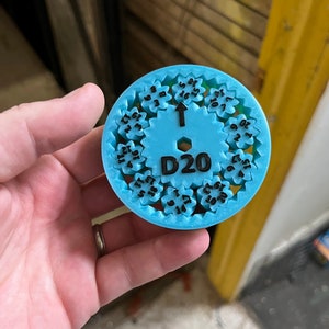 STL 3D Print File for D20 by PYE Games Digital Spinning Dice File ...