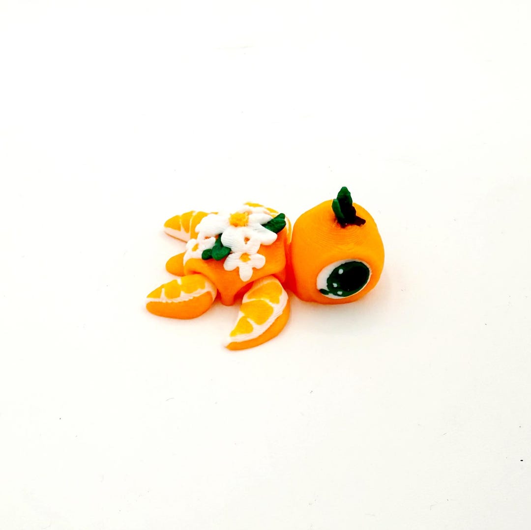 Mini Orange Blossom Turtle - Etsy