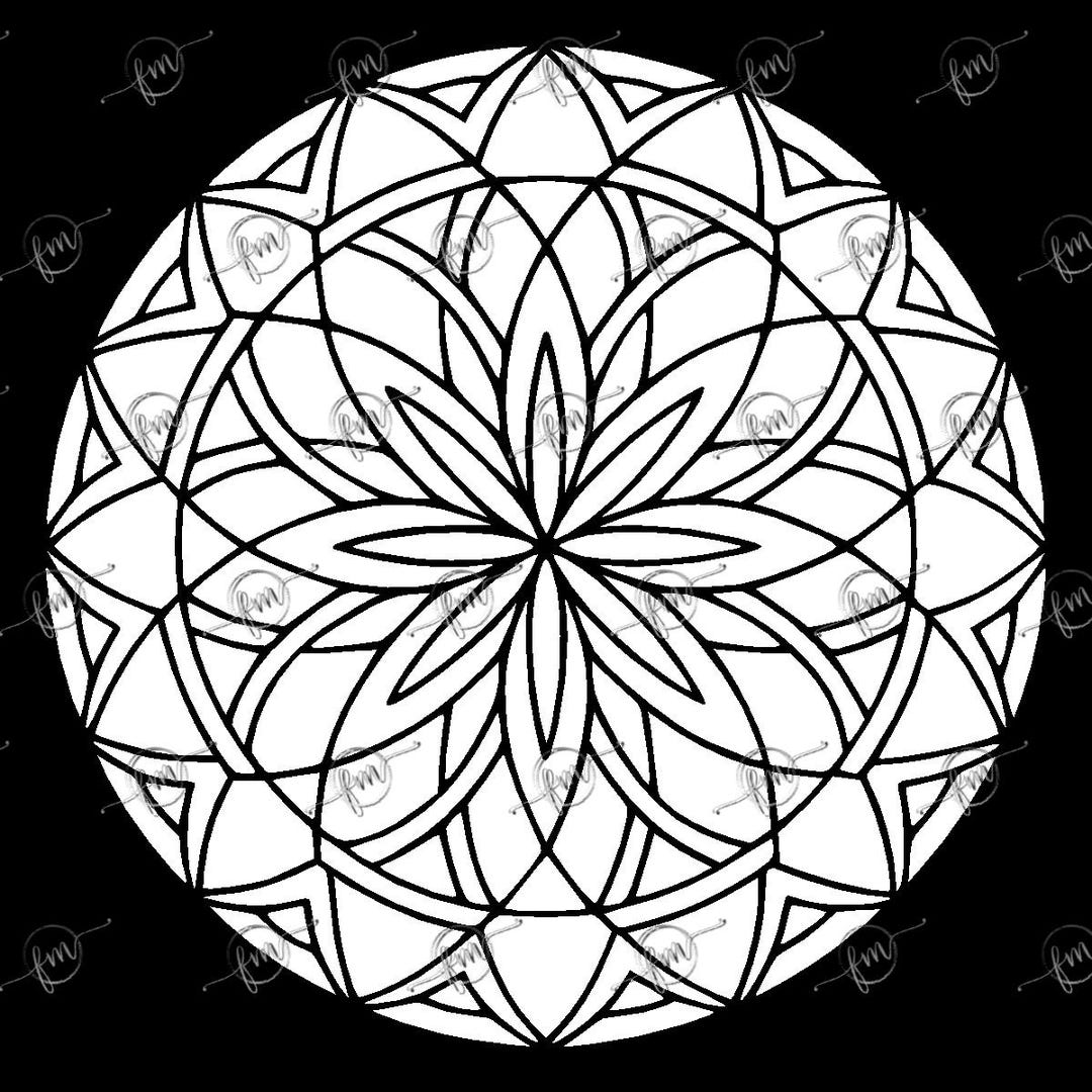 Mandala Digital Coloring Pages - 10-pack (digital Download) - Etsy