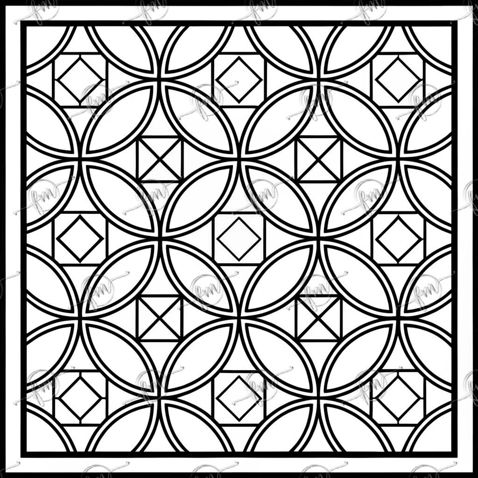 Geometric Coloring Pages | 10-pack, Printable Art (digital Download) - Etsy