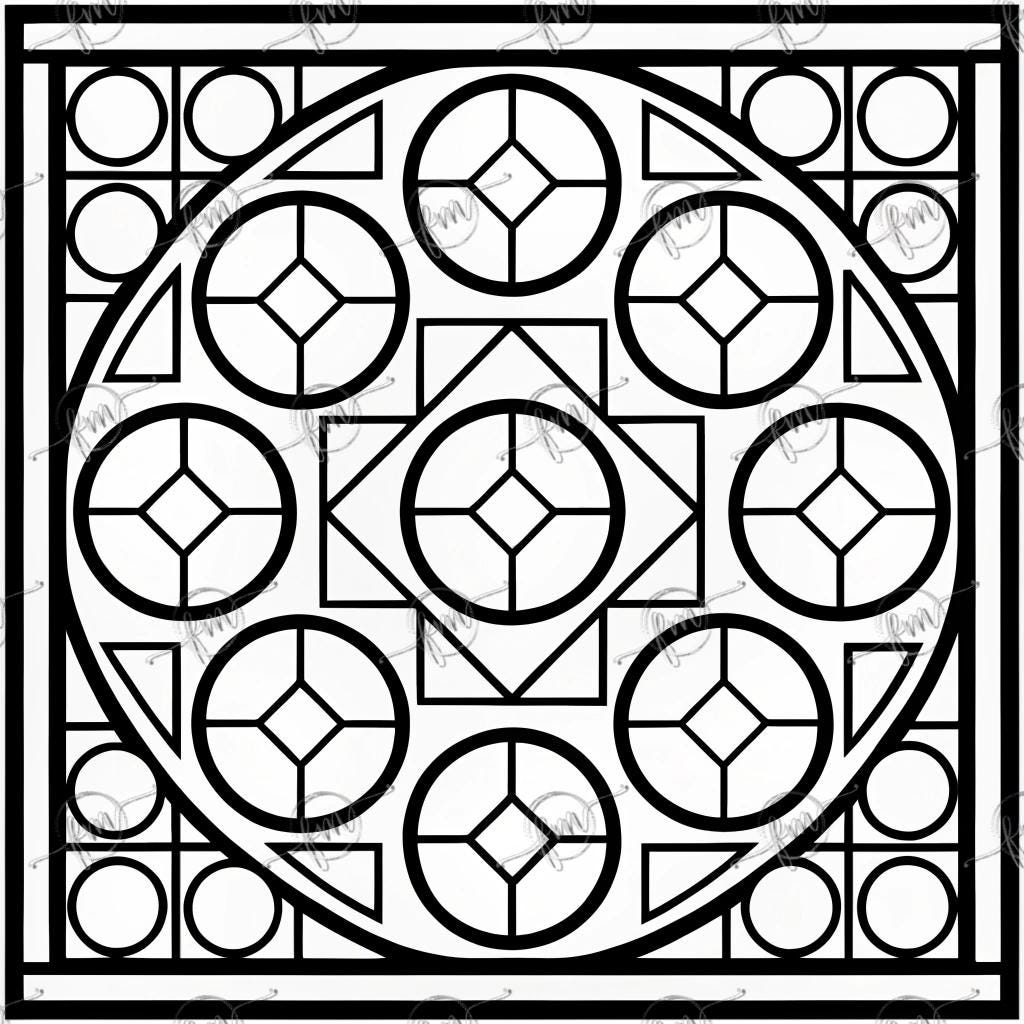 Geometric Coloring Pages | 10-pack, Printable Art (digital Download) - Etsy