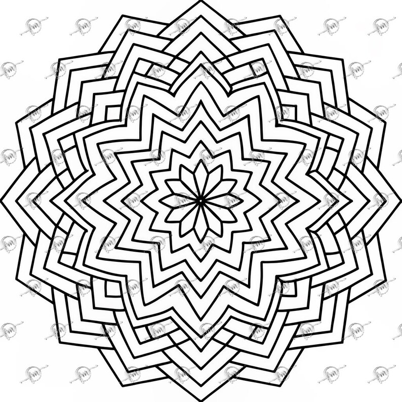 Mandala Digital Coloring Pages 10-pack (digital Download) - Etsy