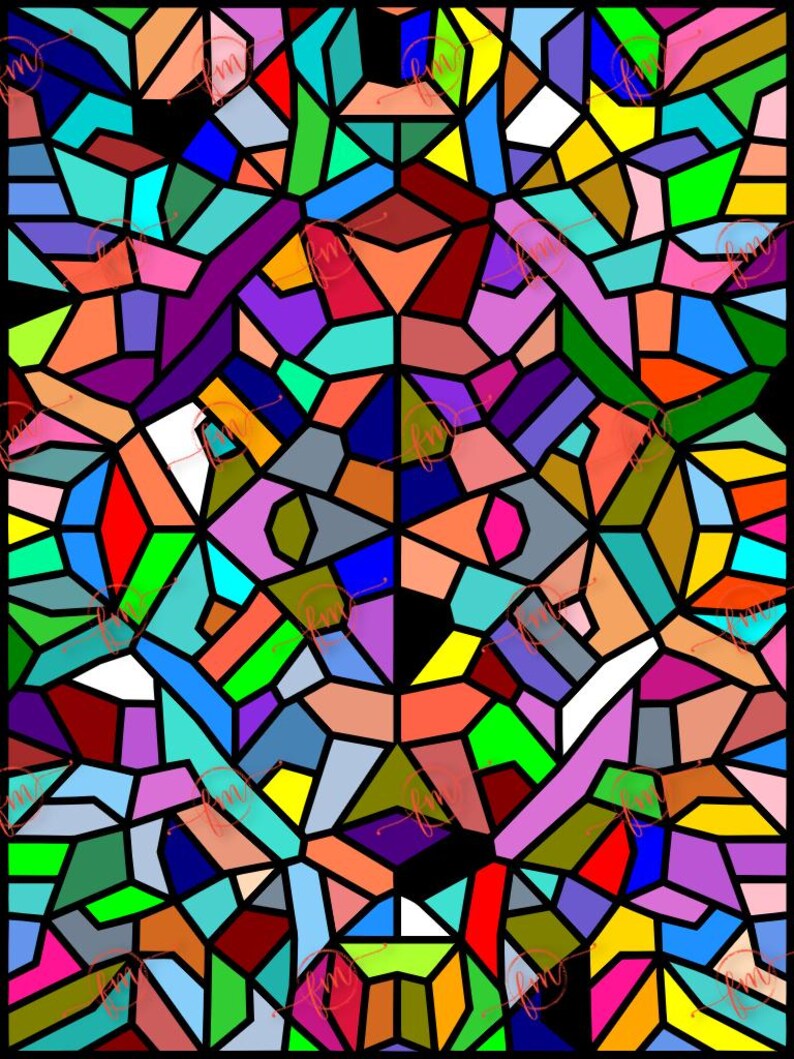 Try 30+ FREE Digital Coloring Pages Before Buying 1 "hidden Mosaic Geom ...