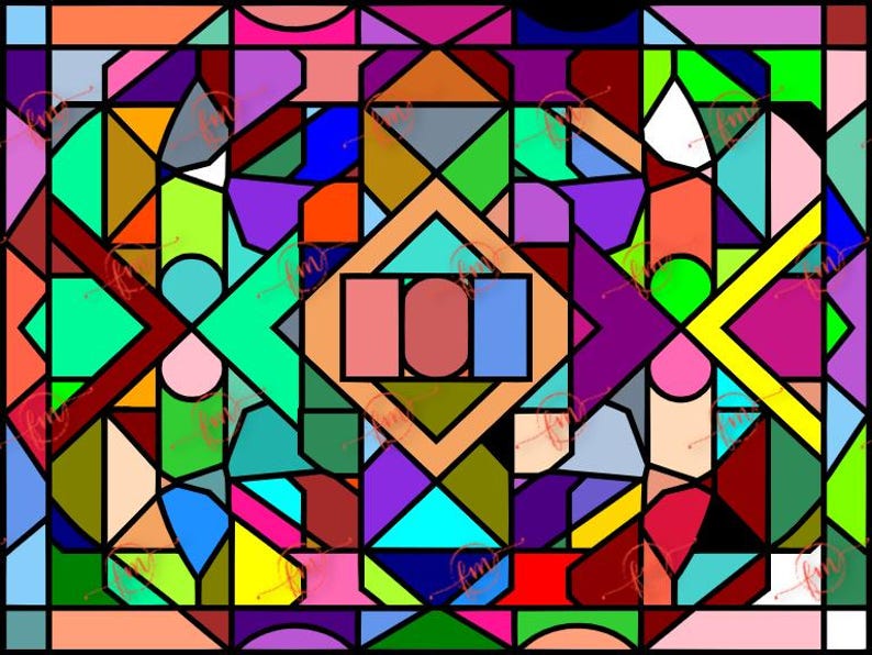 Try 30+ FREE Digital Coloring Pages Before Buying 1 "fractured Facets ...