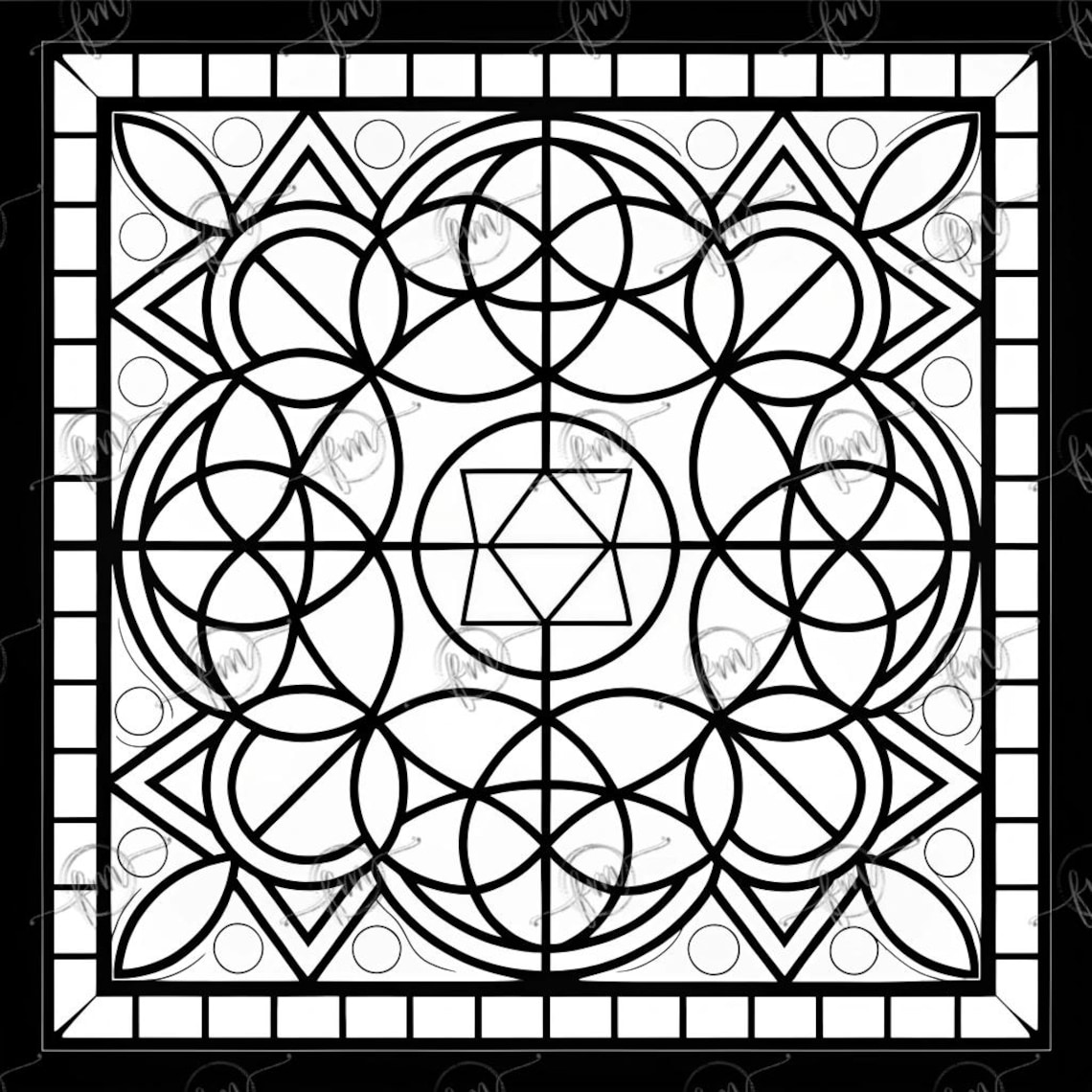 Geometric Coloring Pages | 10-pack, Printable Art (digital Download) - Etsy