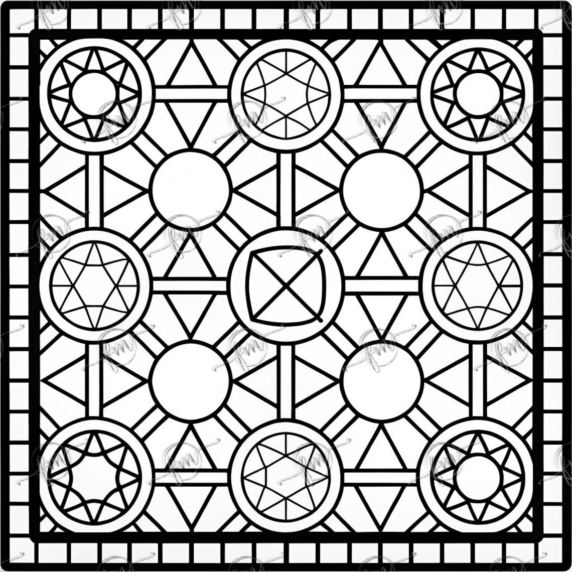 Geometric Coloring Pages | 10-pack, Printable Art (digital Download) - Etsy