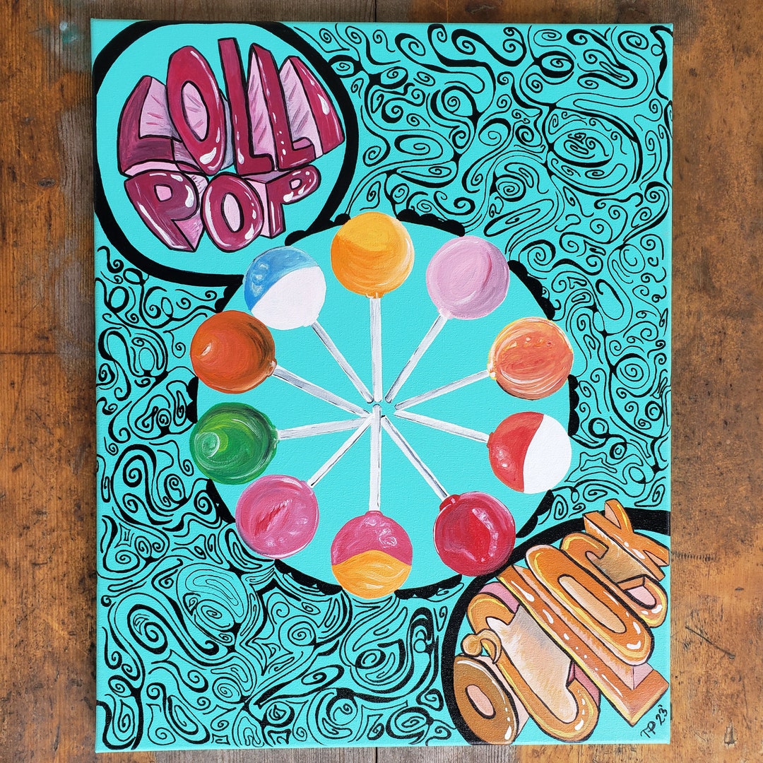 Lollipop Original Painting - Etsy