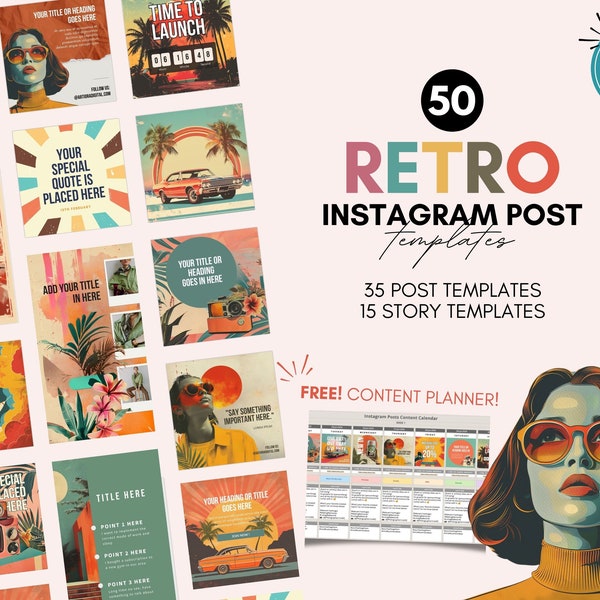 Canva Templates Vintage - Etsy