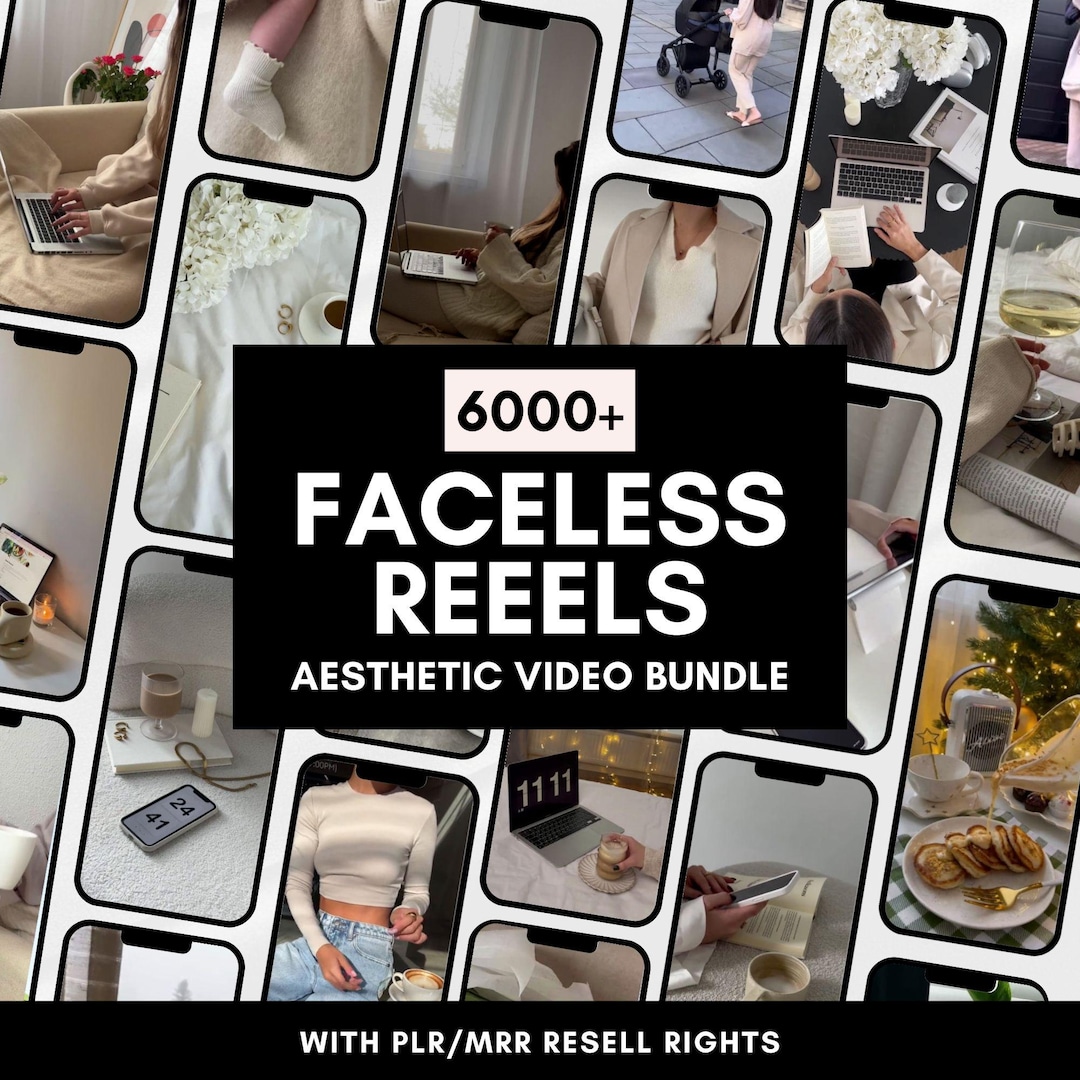 Faceless Reels Bundle – 6000+ Aesthetic Videos | Viral Reels, Faceless ...
