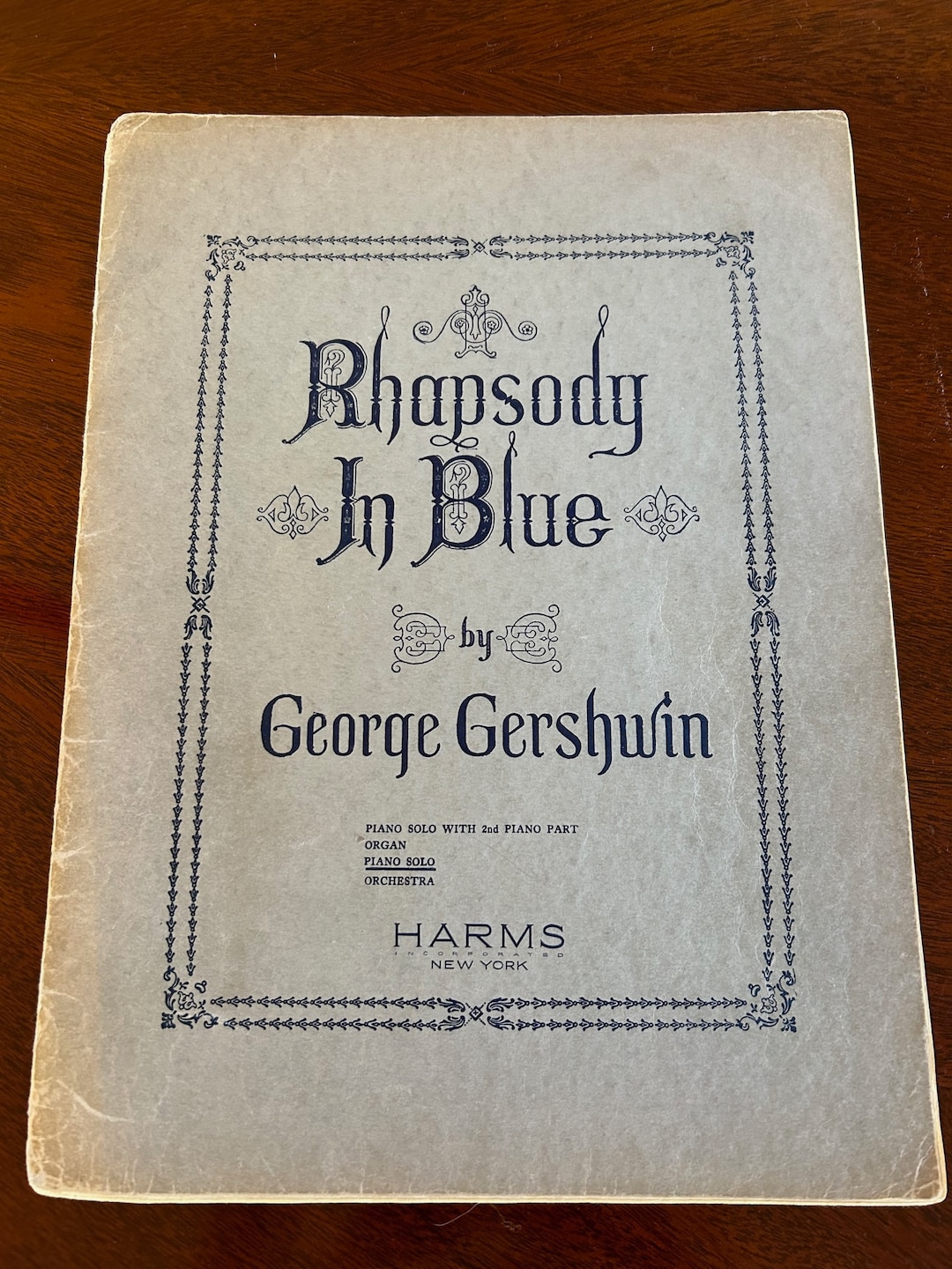Gershwin Rhapsody in Blue Piano Music Book - Etsy