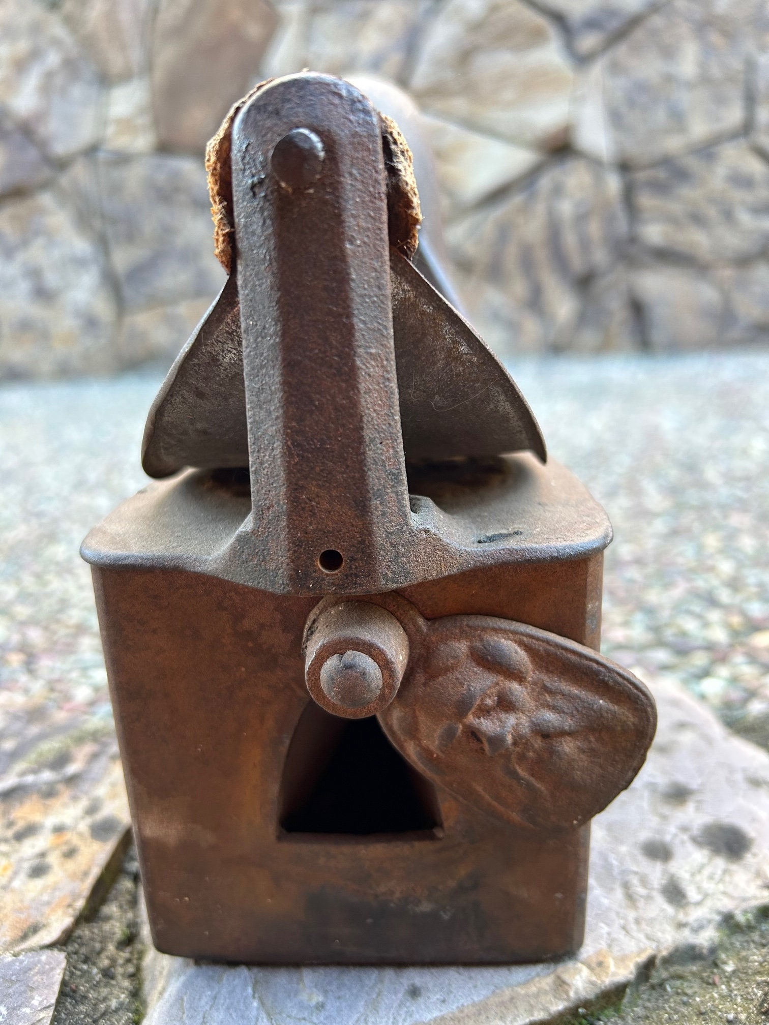 Coal Fired Clothes Press Iron W/ Chimney & Crest - Etsy