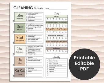 Chore/task Chart Editable, Printable, Instant Download Couples ...