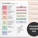 Editable Chore Chart for Couples & Families Instant Download Daily ...