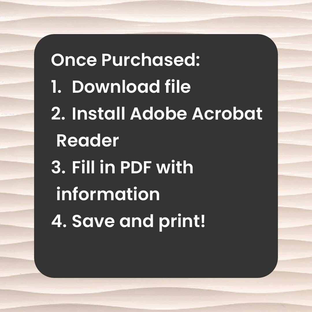 Chore/task Chart Editable, Printable, Instant Download Couples ...