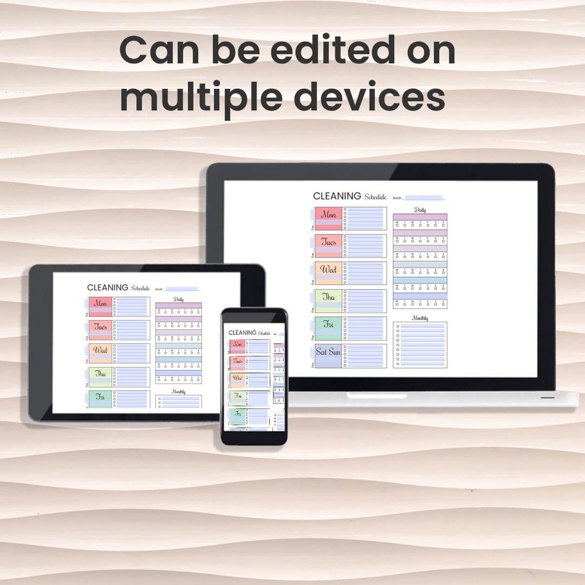 Editable Chore Chart for Couples & Families Instant Download Daily ...
