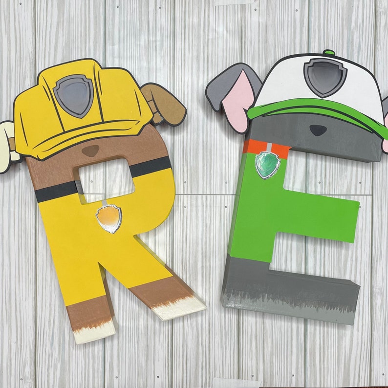 Dog Patrol Letters Children's Bedroom Decor Rescue Dogs Party ...