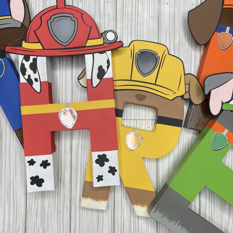 Dog Patrol Letters Children's Bedroom Decor Rescue Dogs Party ...