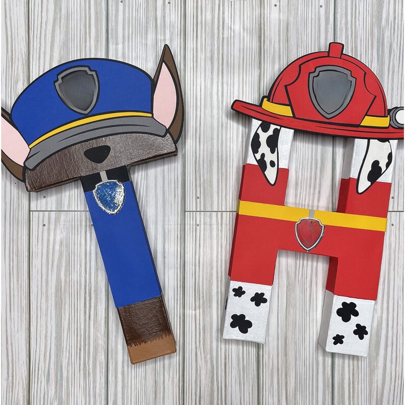 Dog Patrol Letters Children's Bedroom Decor Rescue Dogs Party ...