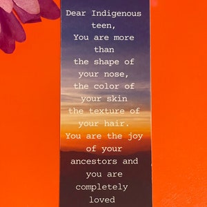 Indigenous Teen Bookmark, Indigenous Readers, Indigenous Book Gifts ...