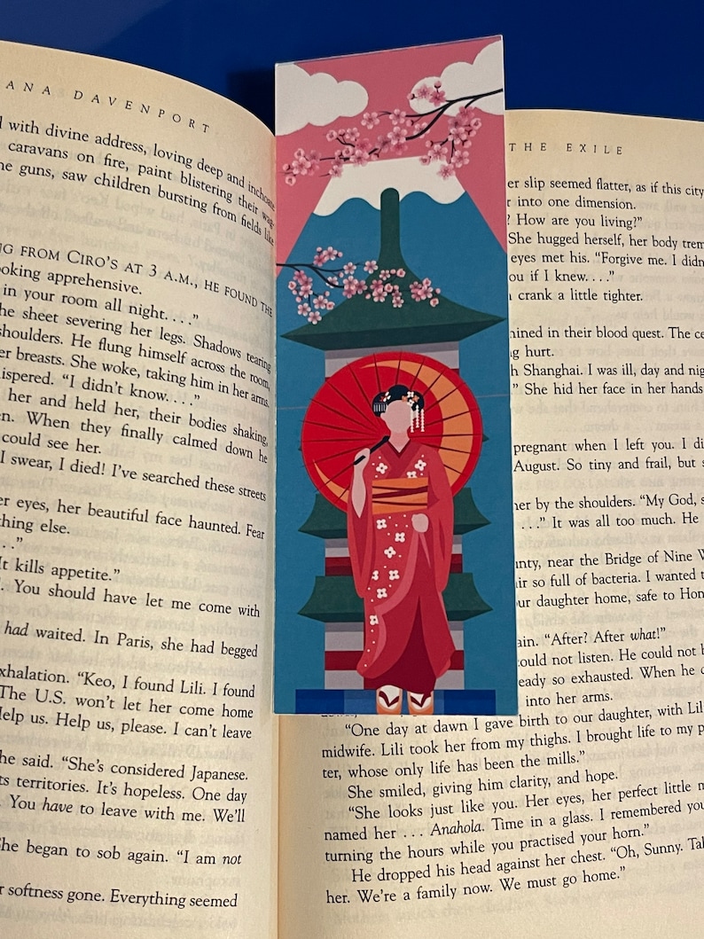Japanese Girl Bookmark Girls Day Bookmark Travel Bookmark - Etsy