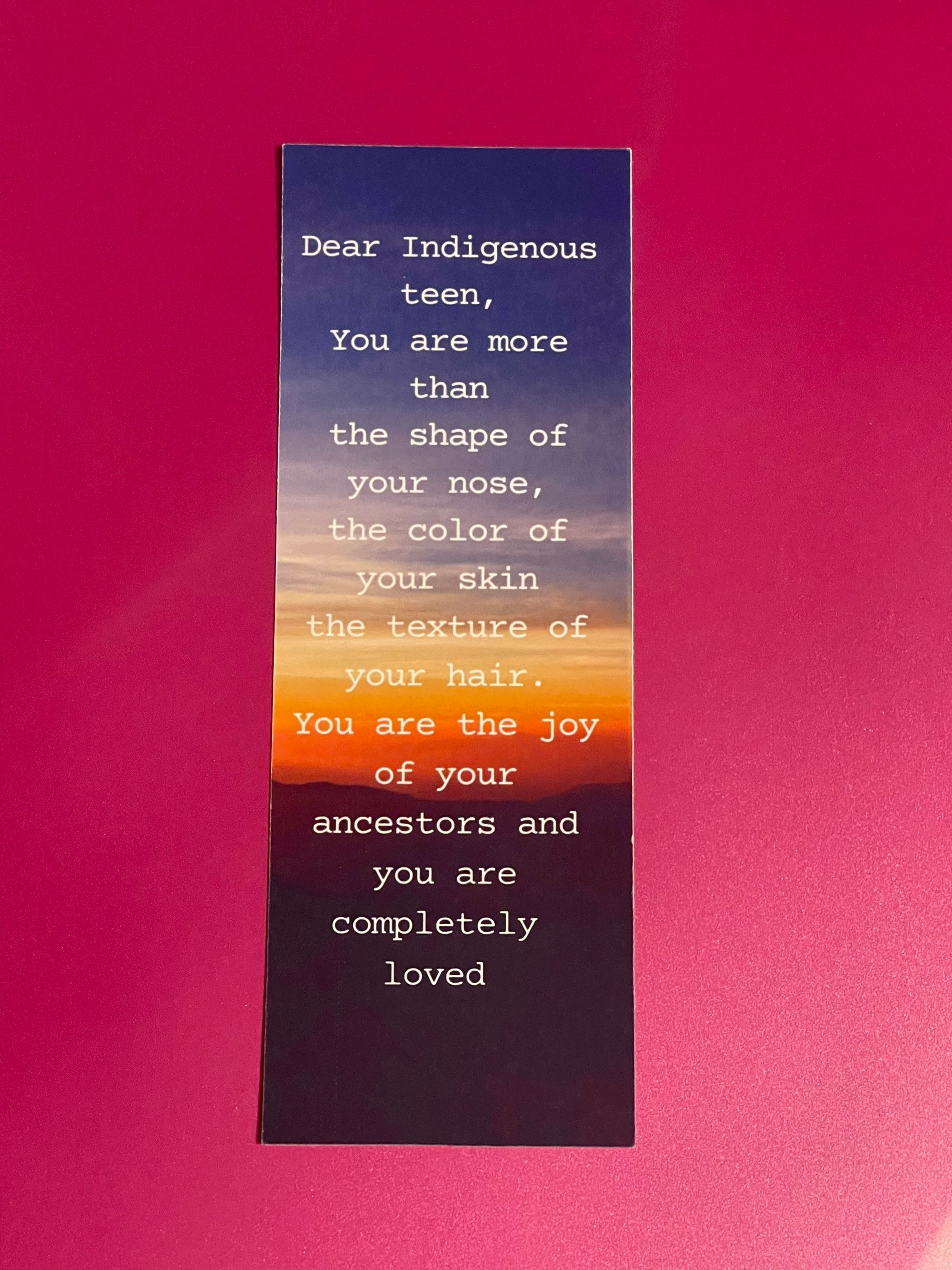 Indigenous Teen Bookmark, Indigenous Readers, Indigenous Book Gifts ...
