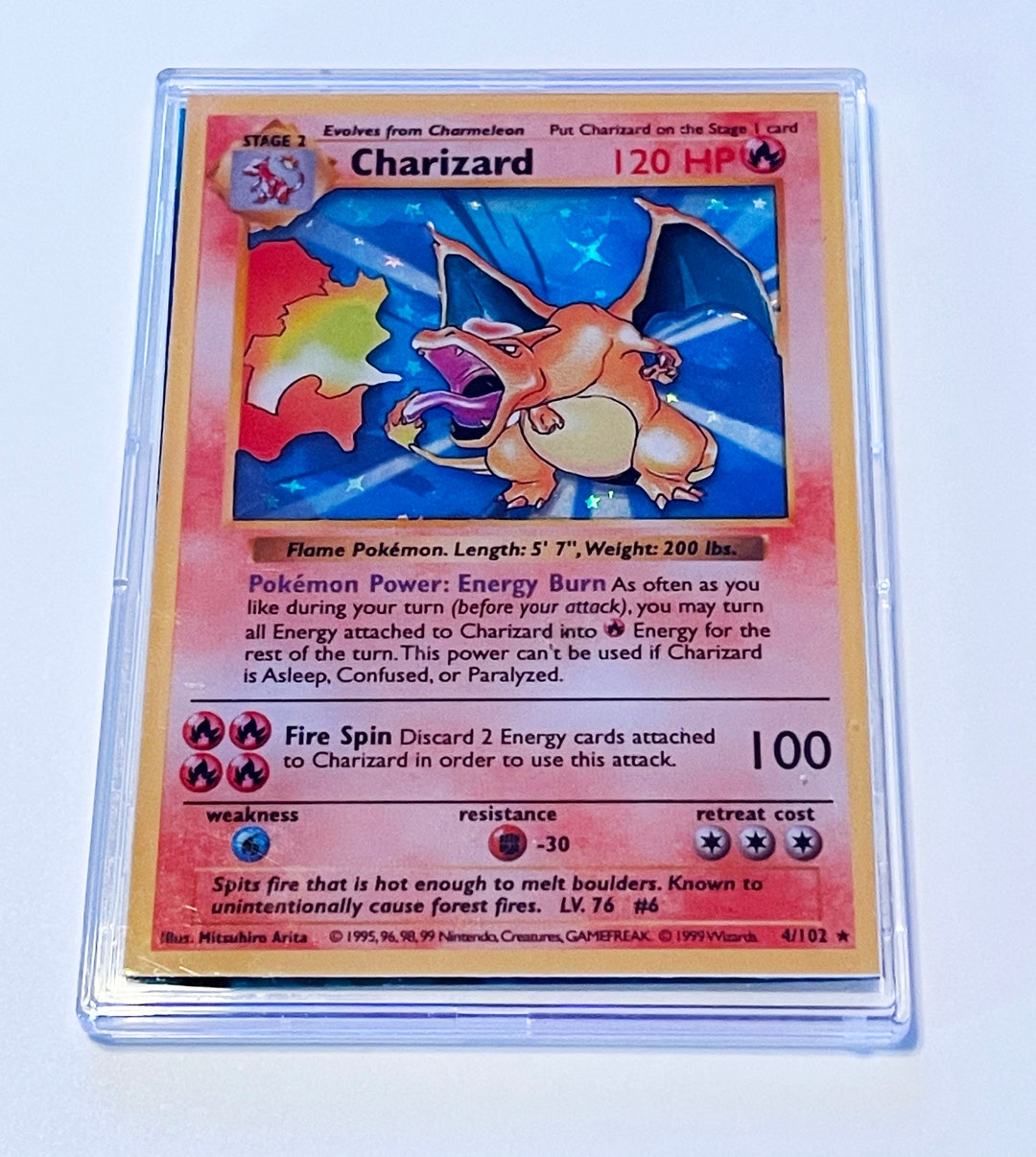 CHARIZARD shadowless Pokemon 3D Custom Shadowbox Interchangeable ...