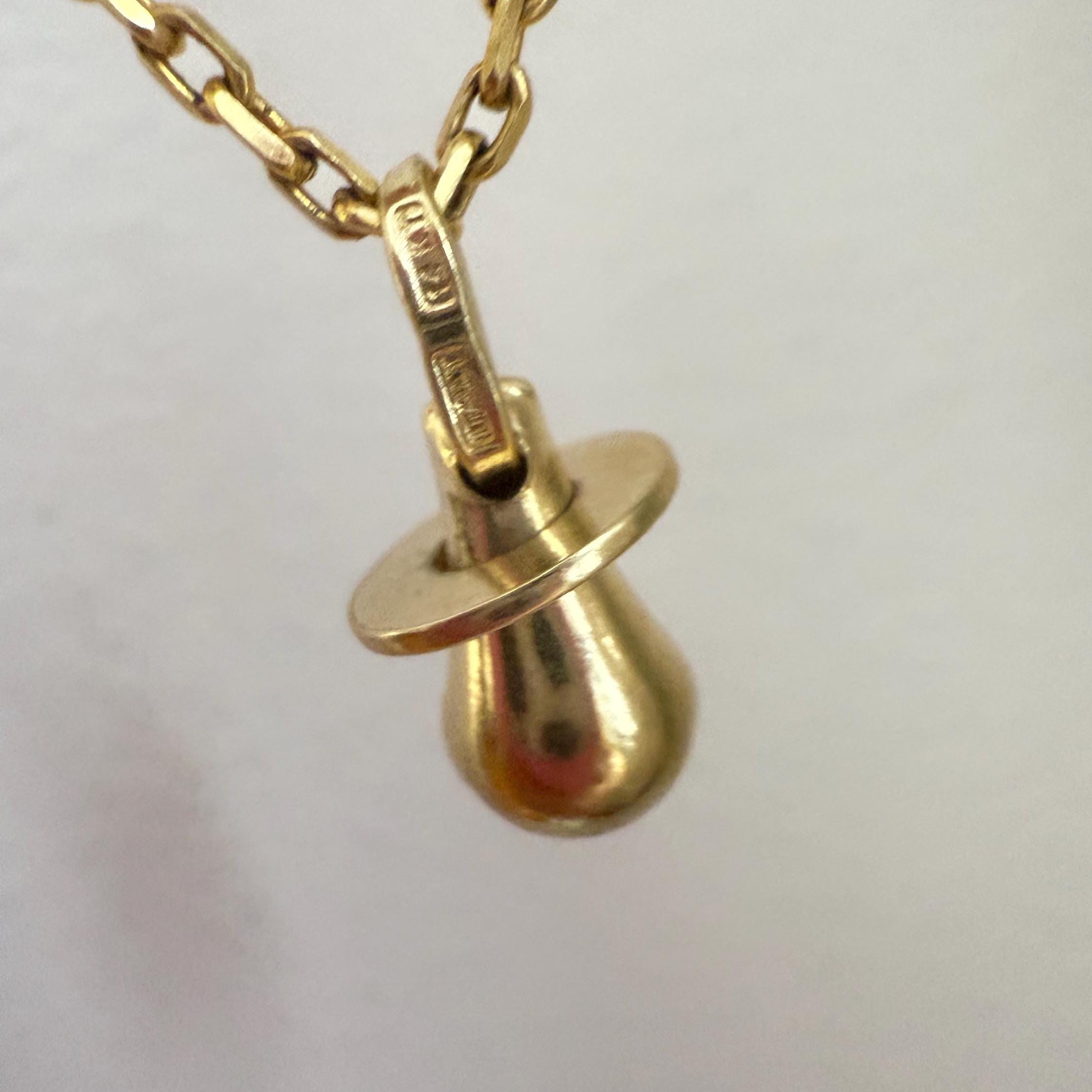 Vintage Italian 14k Articulated Pacifier Charm - Etsy