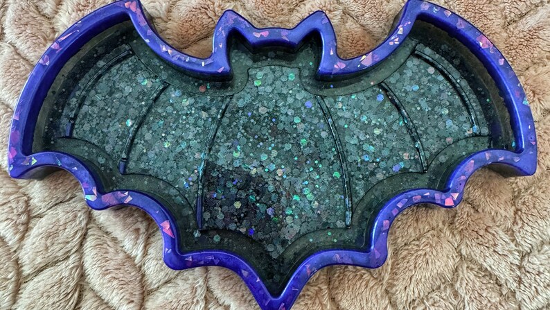 Glitter Purple/black Bat Tray - Etsy