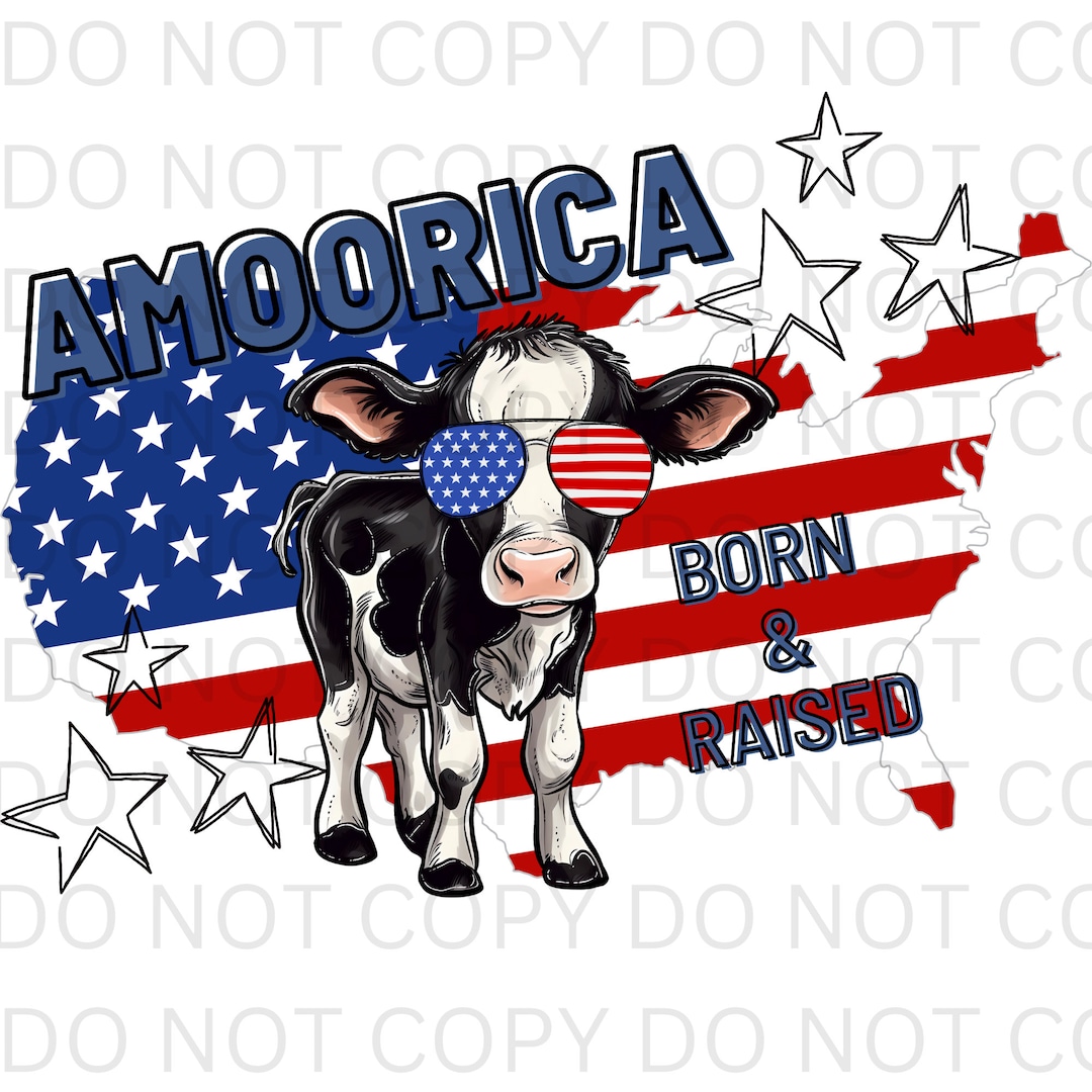 Amoorica PNG -american Cow Digital Download - Patriotic Cow Png - Etsy