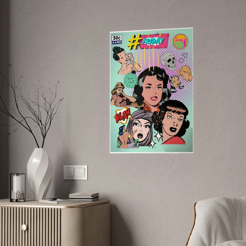 Vintage Comic Collage Poster - Etsy