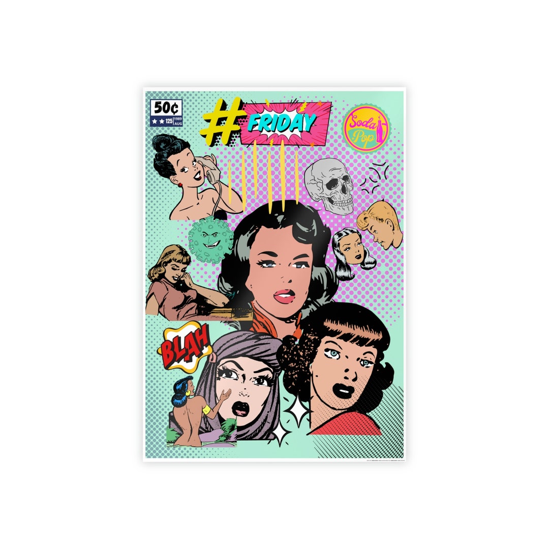 Vintage Comic Collage Poster - Etsy