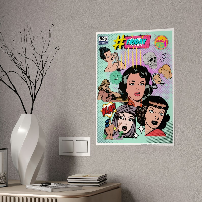 Vintage Comic Collage Poster - Etsy