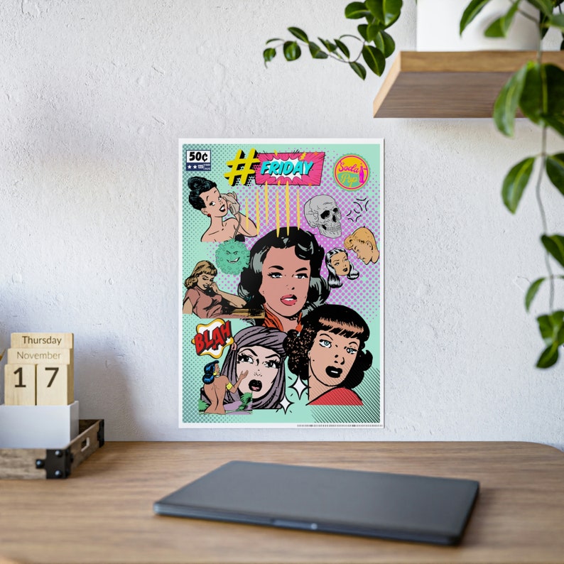 Vintage Comic Collage Poster - Etsy