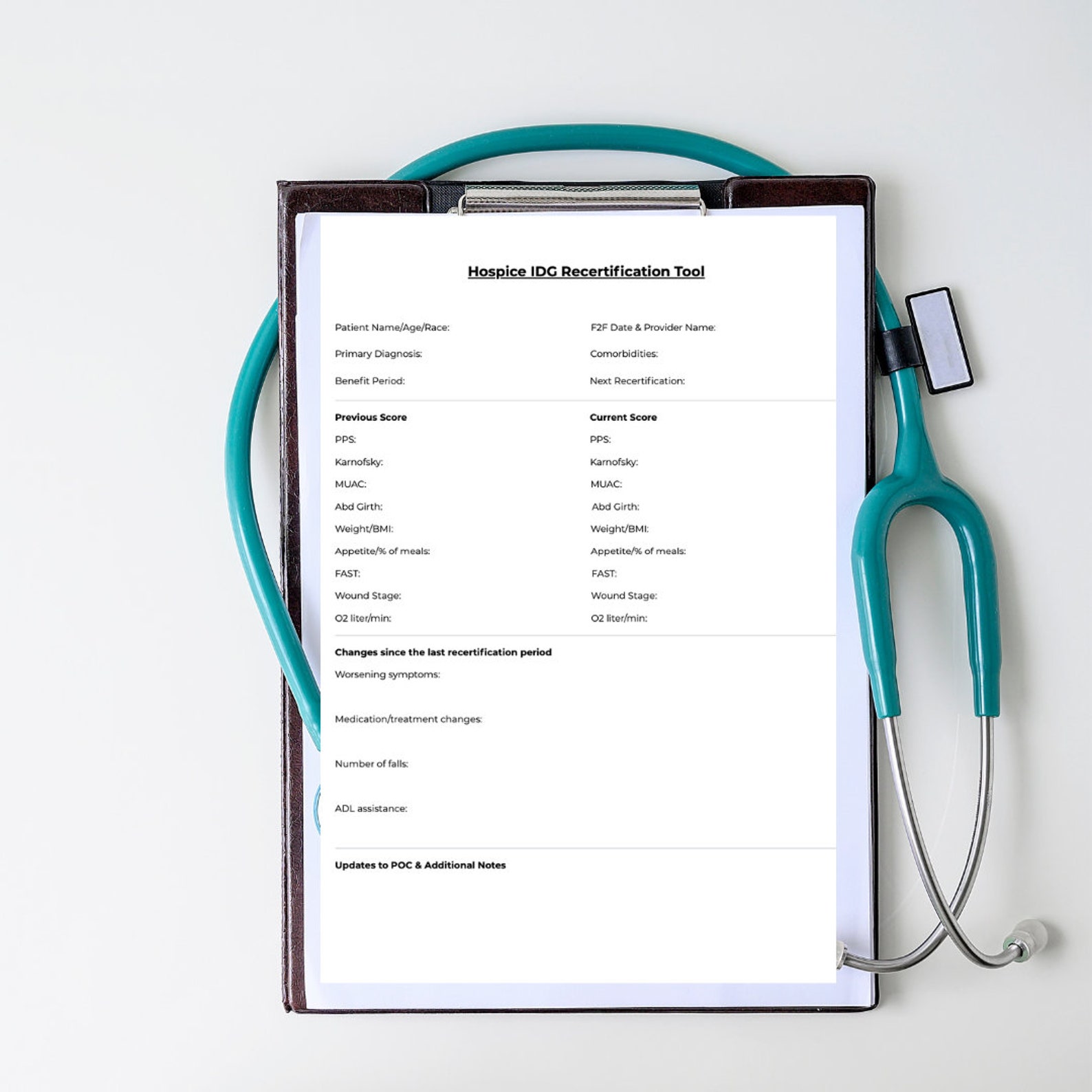 Printable Hospice IDG Recertification Tool - Etsy