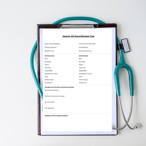 Printable Hospice IDG Recertification Tool - Etsy