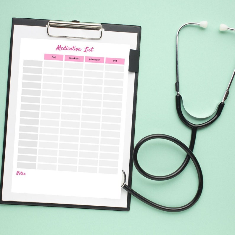 Printable Medication List Template for Nurse Case Managers, Patients ...