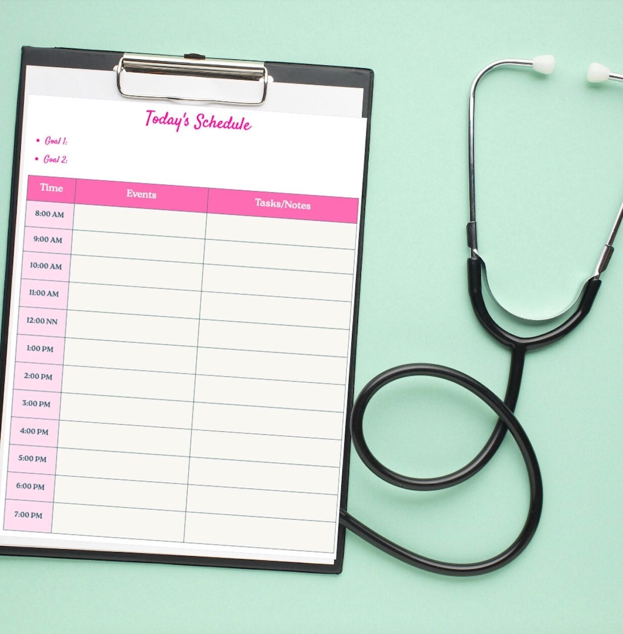 Printable Daily Schedule and Goal Tracker Template for Nurses - Etsy