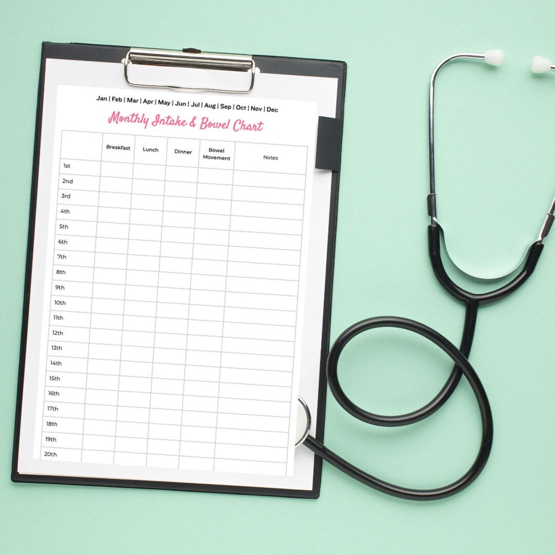 Printable Food Intake and Bowel Movement Assessment Sheet Template - Etsy